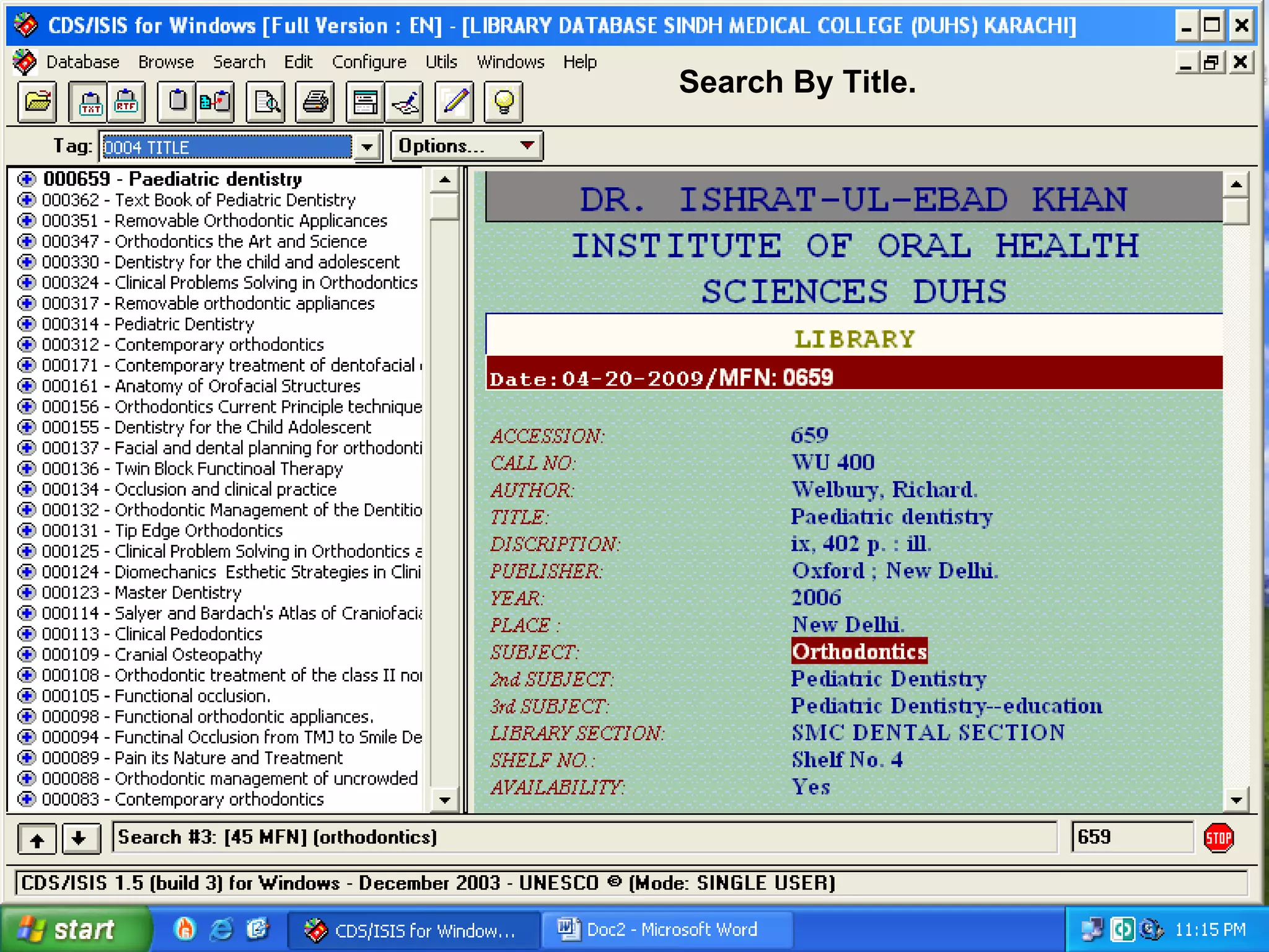 Winisis project | PPT