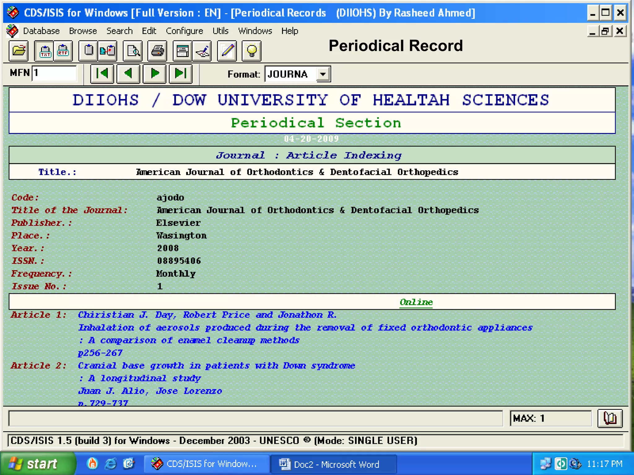 Winisis project | PPT