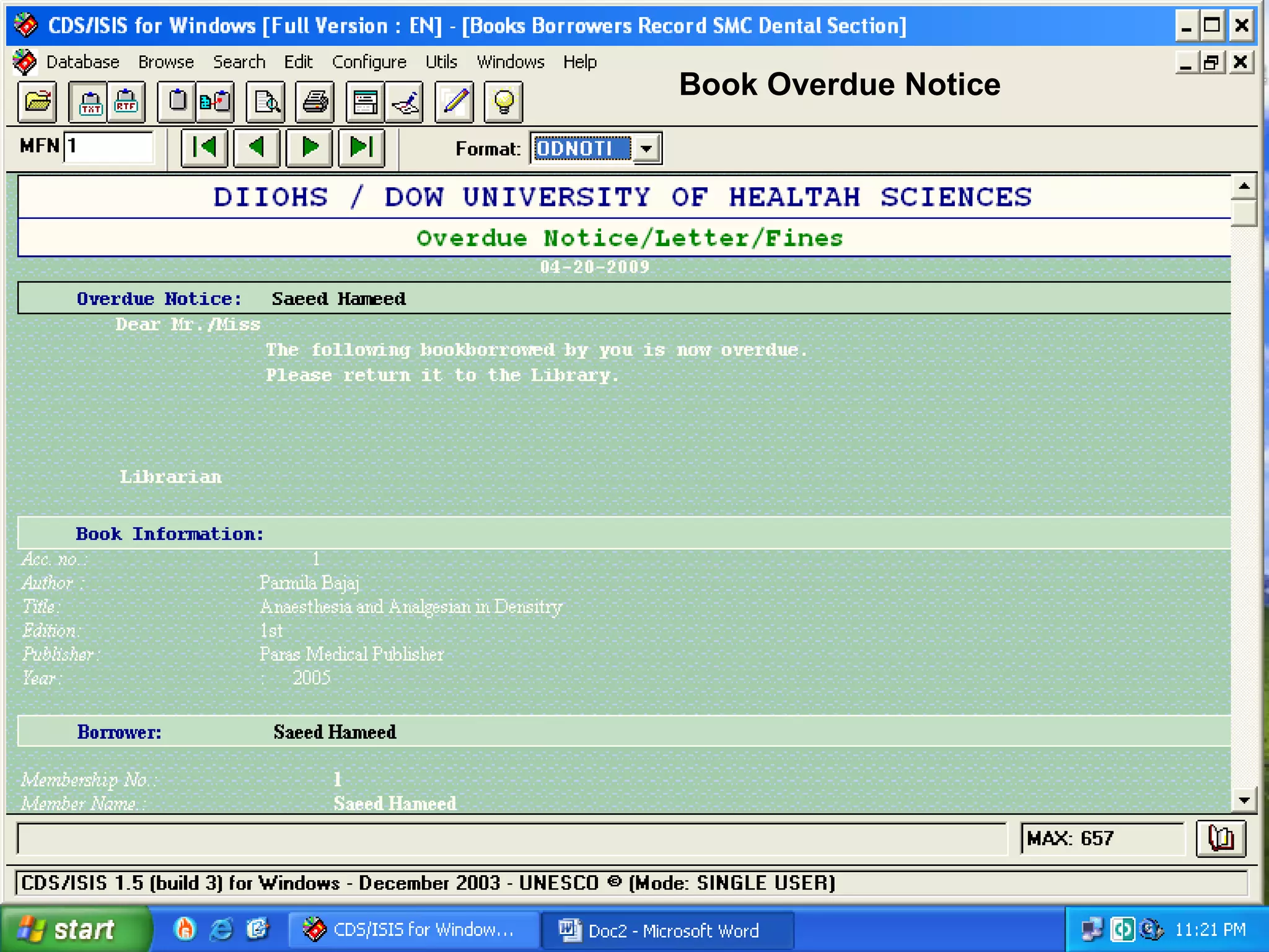 Winisis project | PPT