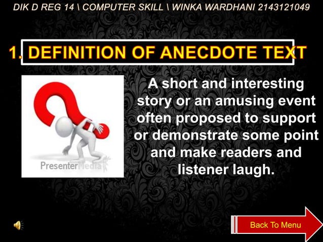 ANECDOTE TEXT | PPT