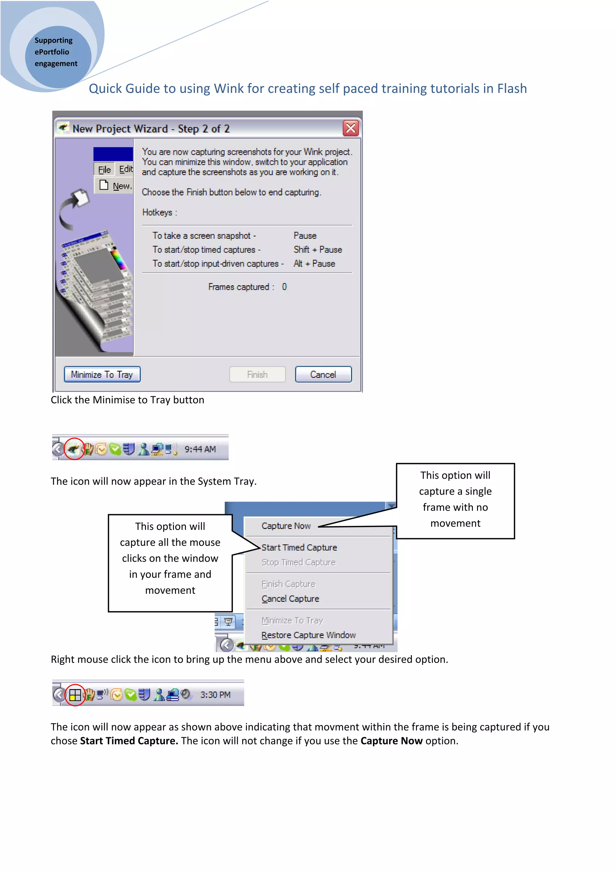 Quick Guide to Using Wink for Creating Self Paced Training Tutorials in ...