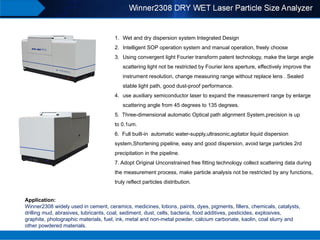 Winner2308 a intelligent wet dry particle size analyzer operation presatation | PPT