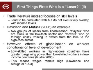 Do Poor Institutions Create More Losers from Globalisation? | PPT