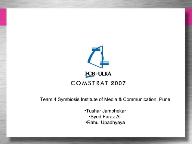 COMSTRAT Winners 2007 | PPT