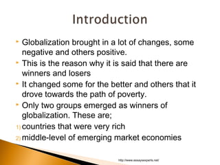 Winners and losers of globalization | PPT