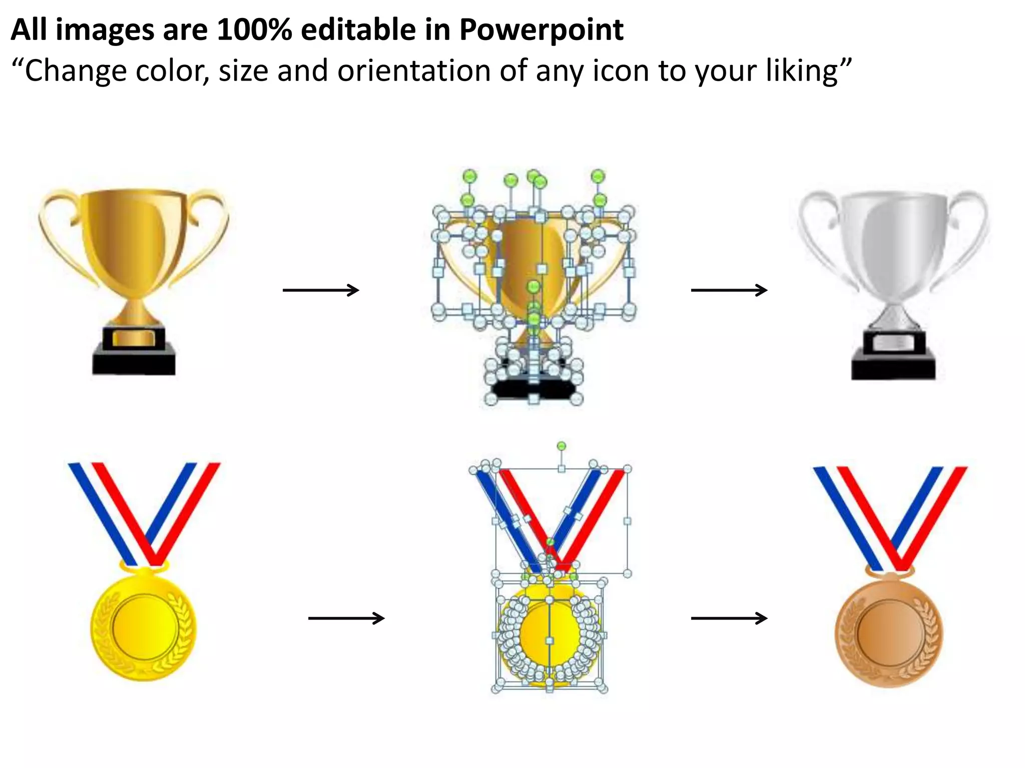 Winners podium with trophy and medal powerpoint presentation templates ...