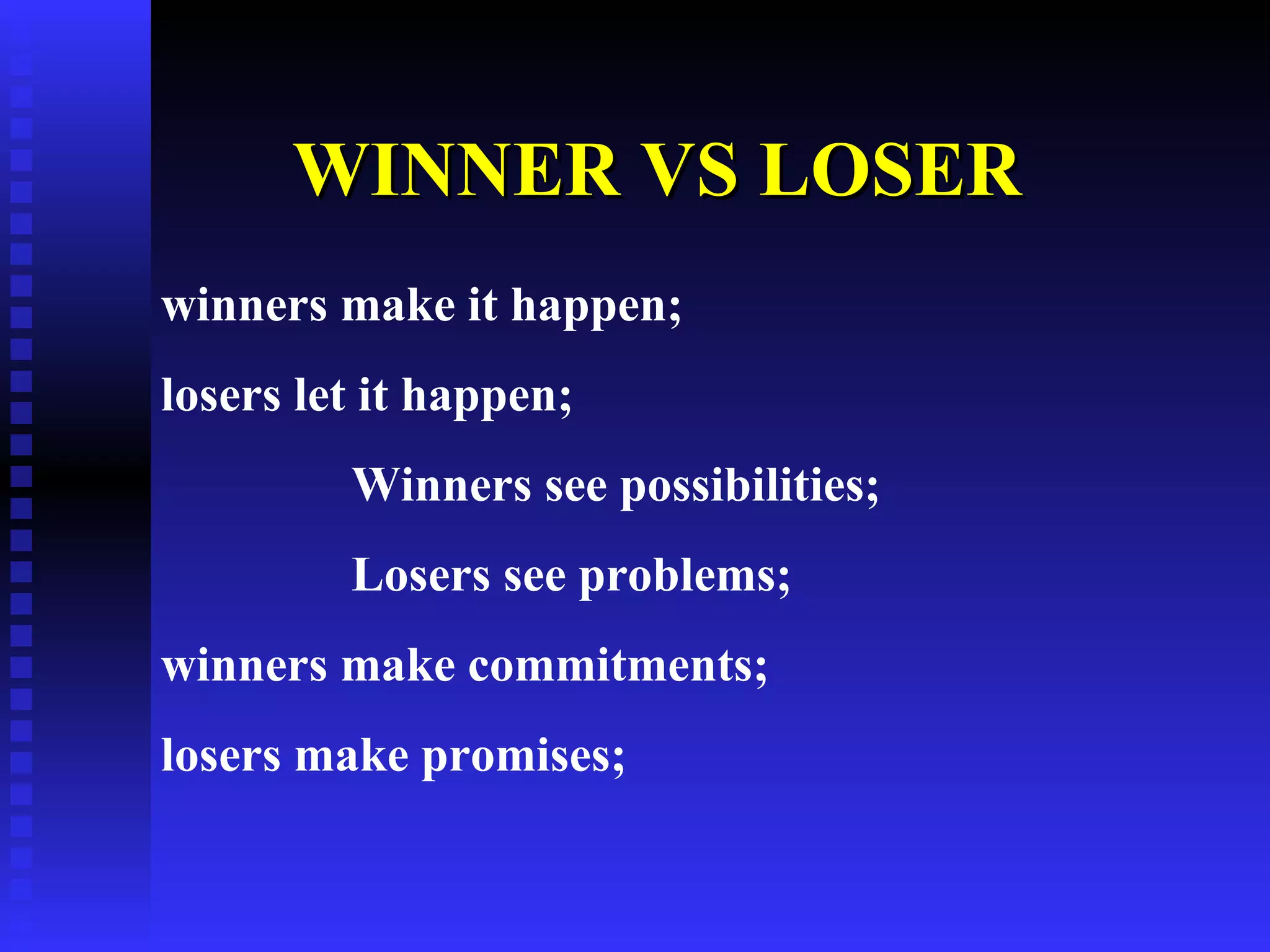 Winner vs loser | PPT