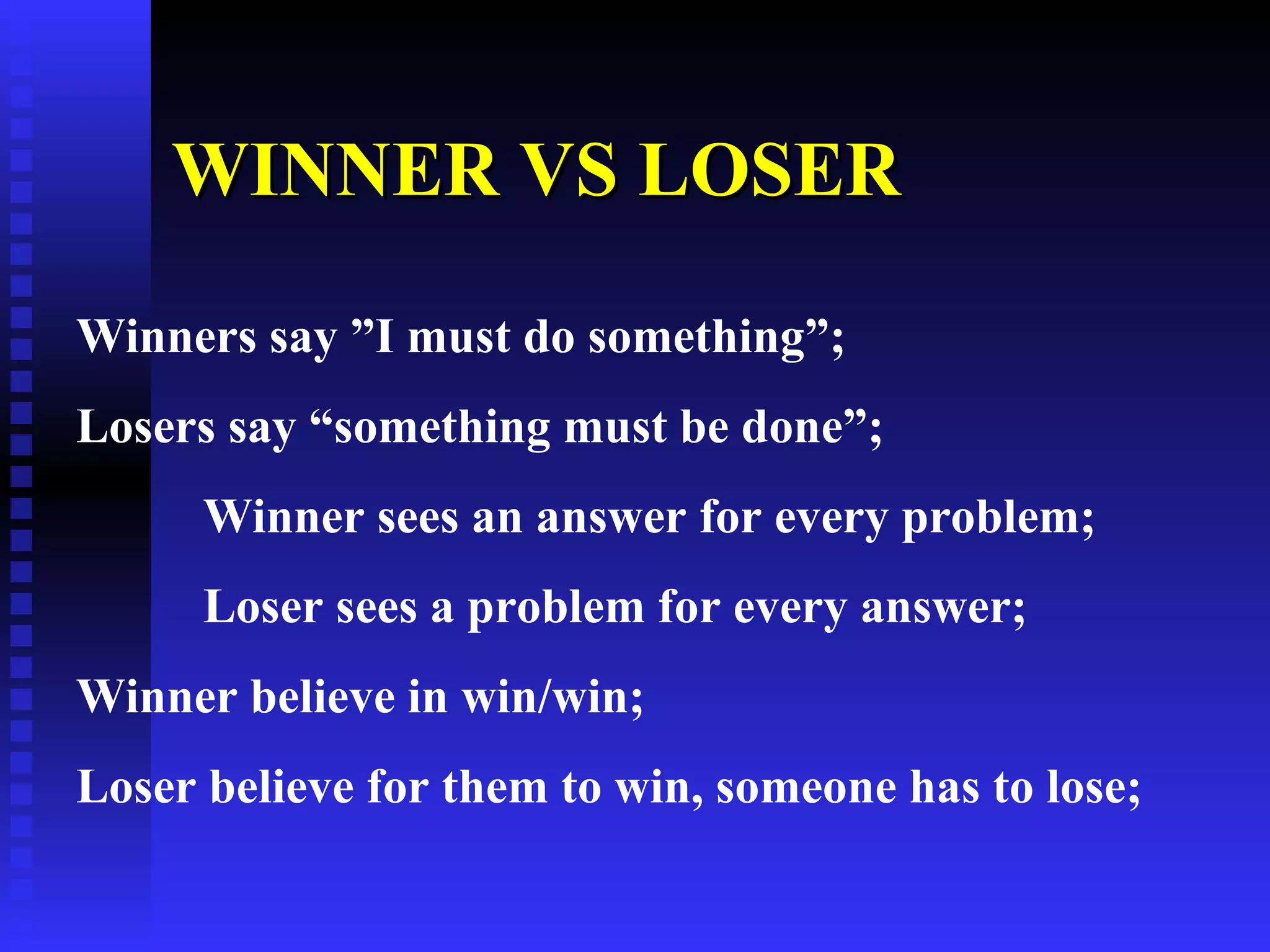 Winner vs loser | PPT