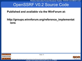 OpenSSRF Reference Software Implementation v0.2.0 | PPTX | Computer Software and Applications ...