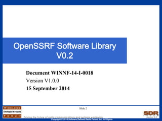 OpenSSRF Reference Software Implementation v0.2.0 | PPTX | Computer Software and Applications ...