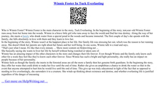 Tuck Everlasting Spring Water Advertisement