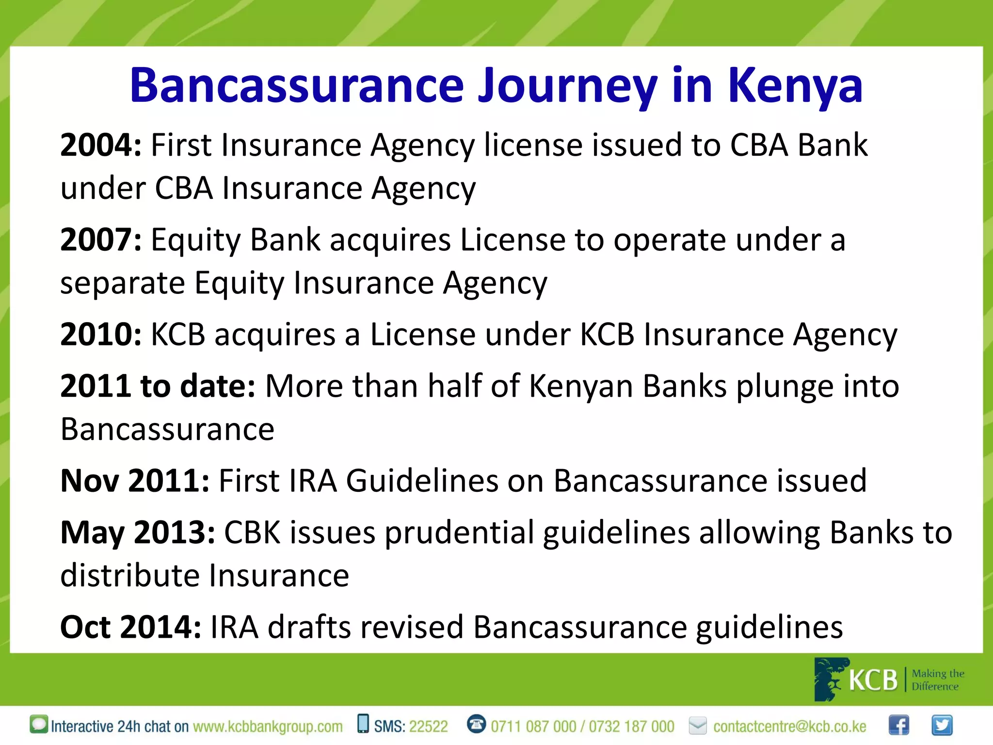 The Journey of Bancassurance in Kenya | PDF