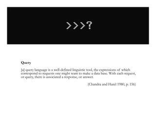Executing Queries as a form of artistic practice | PDF