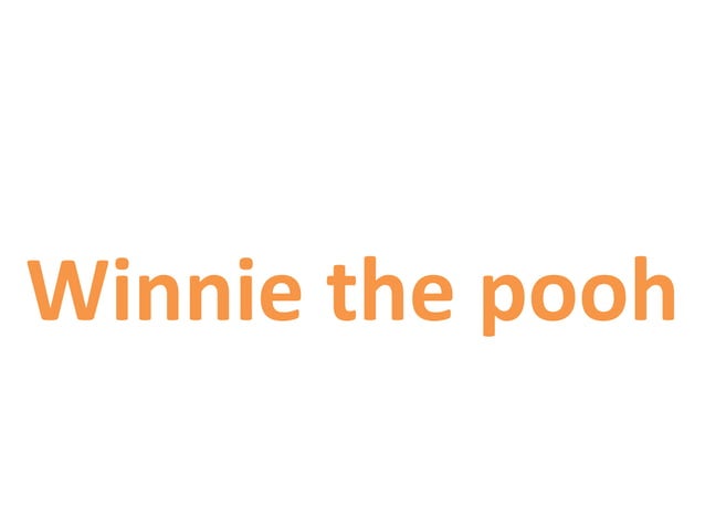 Winnie the pooh fairy tale | PPTX