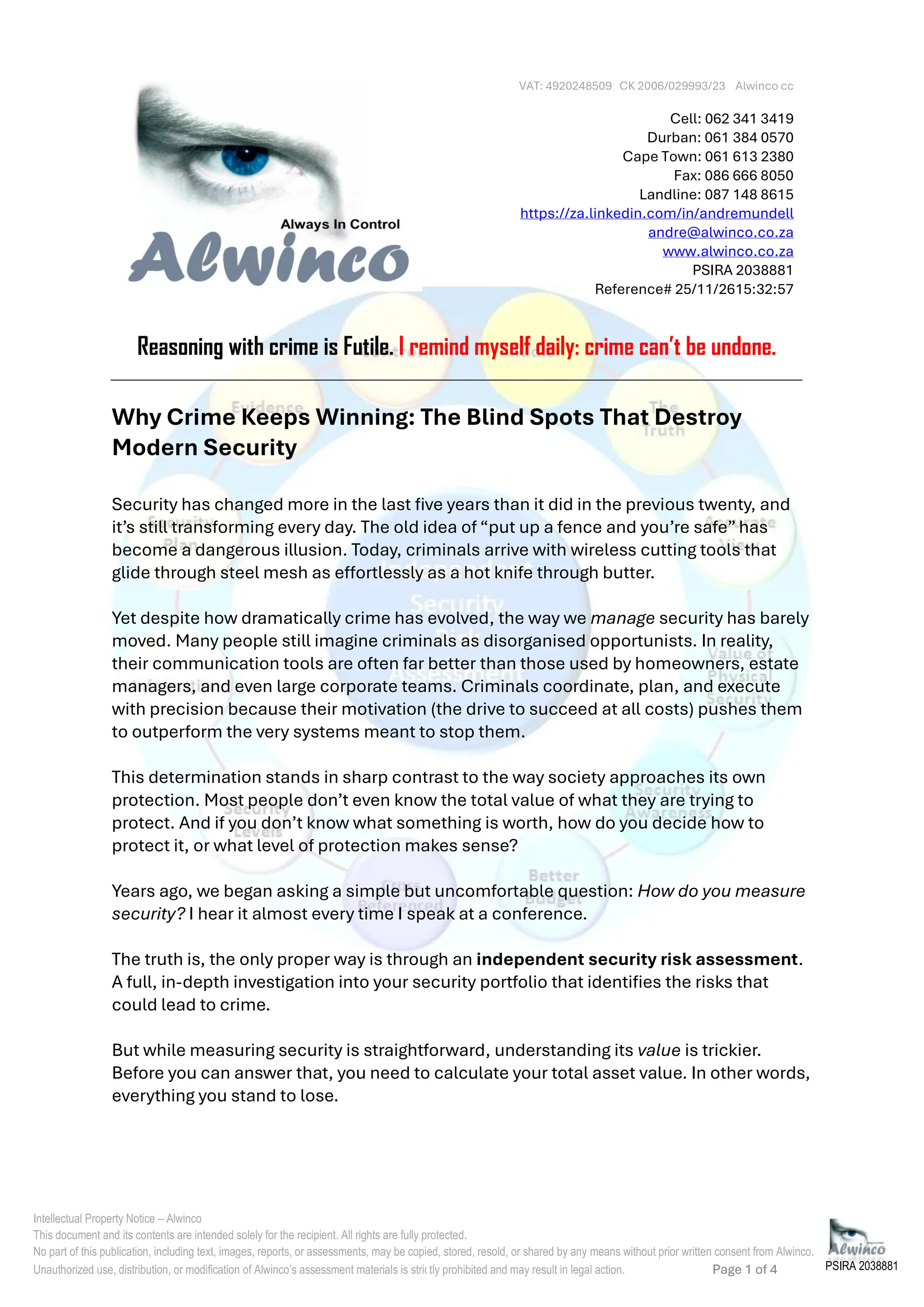 Why Crime Keeps Winning: The Blind Spots That Destroy Modern Security | PDF