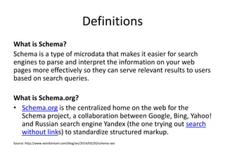 Winning SEO Using Schema Markup and Structured Data | PPT