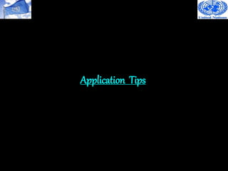 Winning a UN Job 5 (Application Procedure and Meeting the Criteria) | PPTX