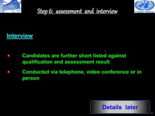 Winning a UN Job 5 (Application Procedure and Meeting the Criteria) | PPTX