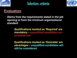 Winning a UN Job 5 (Application Procedure and Meeting the Criteria) | PPTX