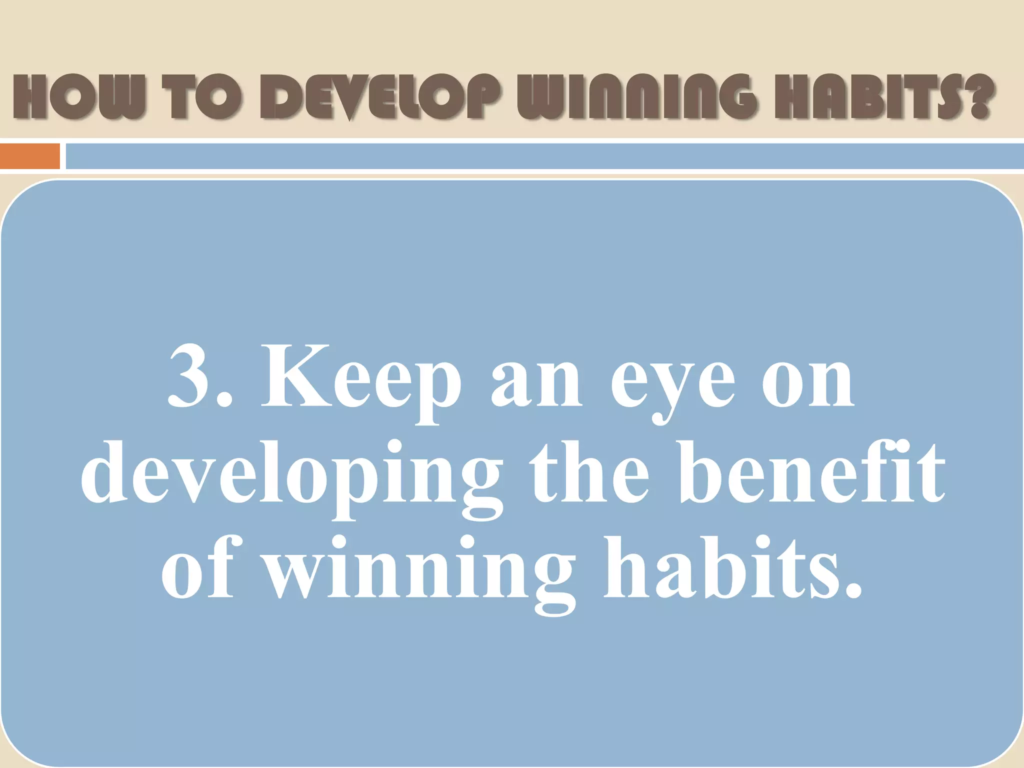 Winning habits | PPT