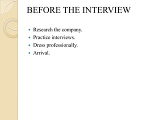 Winning interview | PPTX