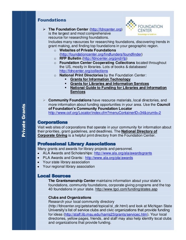 Winning Library Grant Sources and Resources