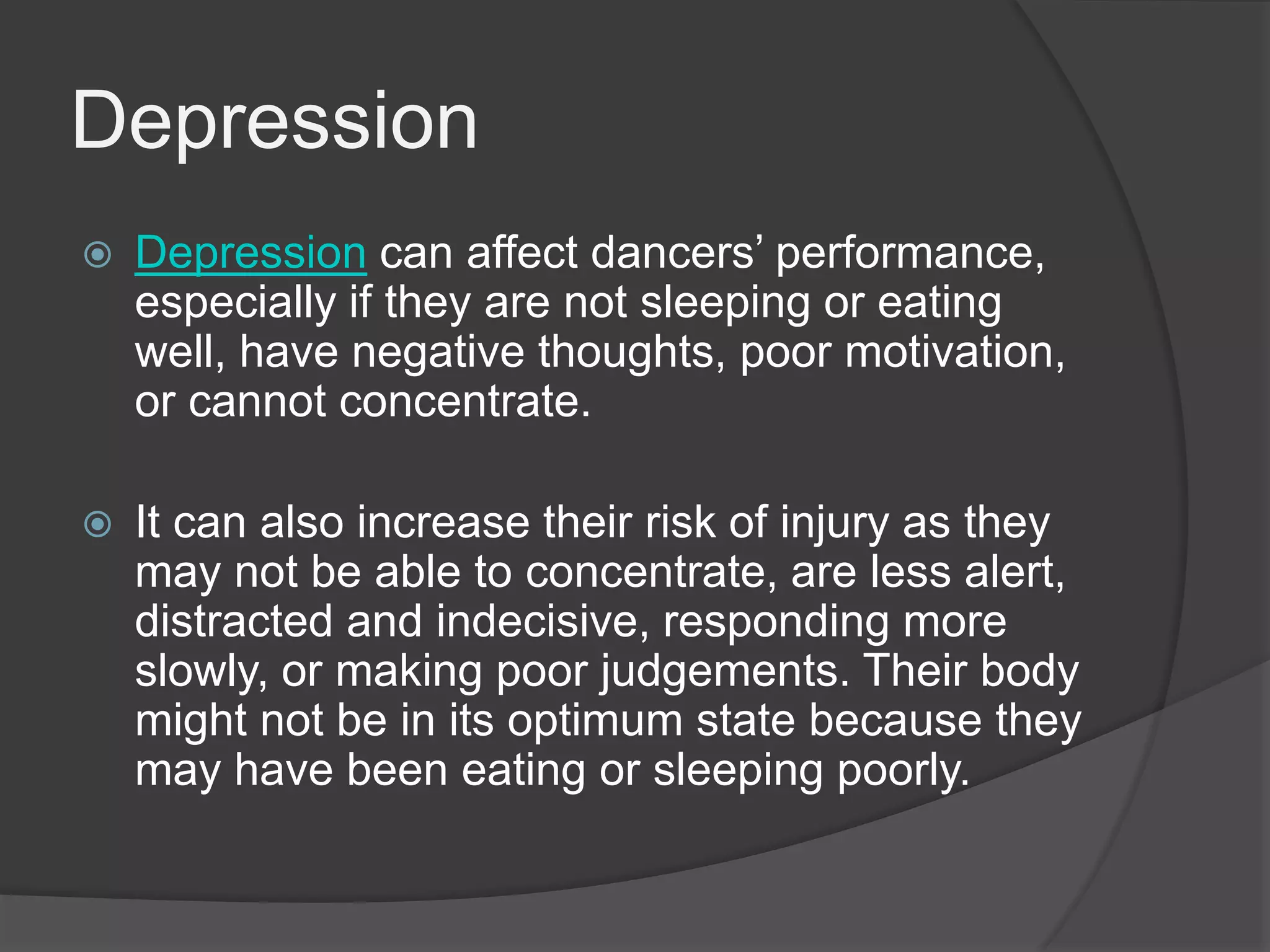 Dancers and Mental Health - Winning Mentality | PPTX
