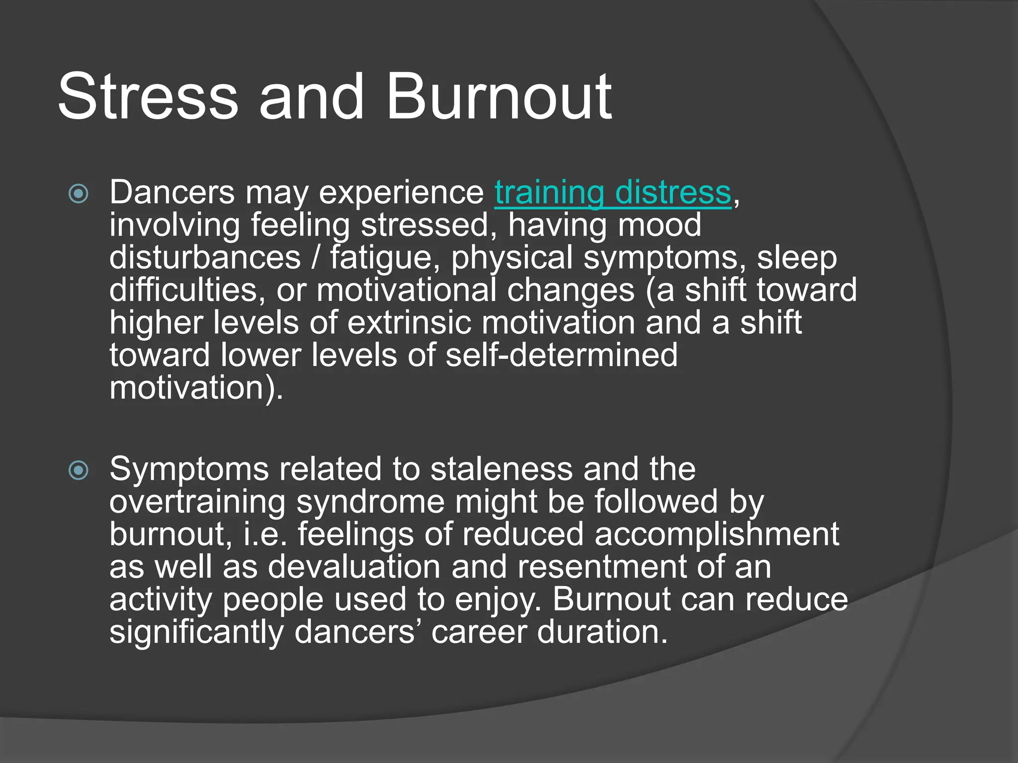 Dancers and Mental Health - Winning Mentality | PPTX