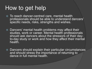 Dancers and Mental Health - Winning Mentality | PPT