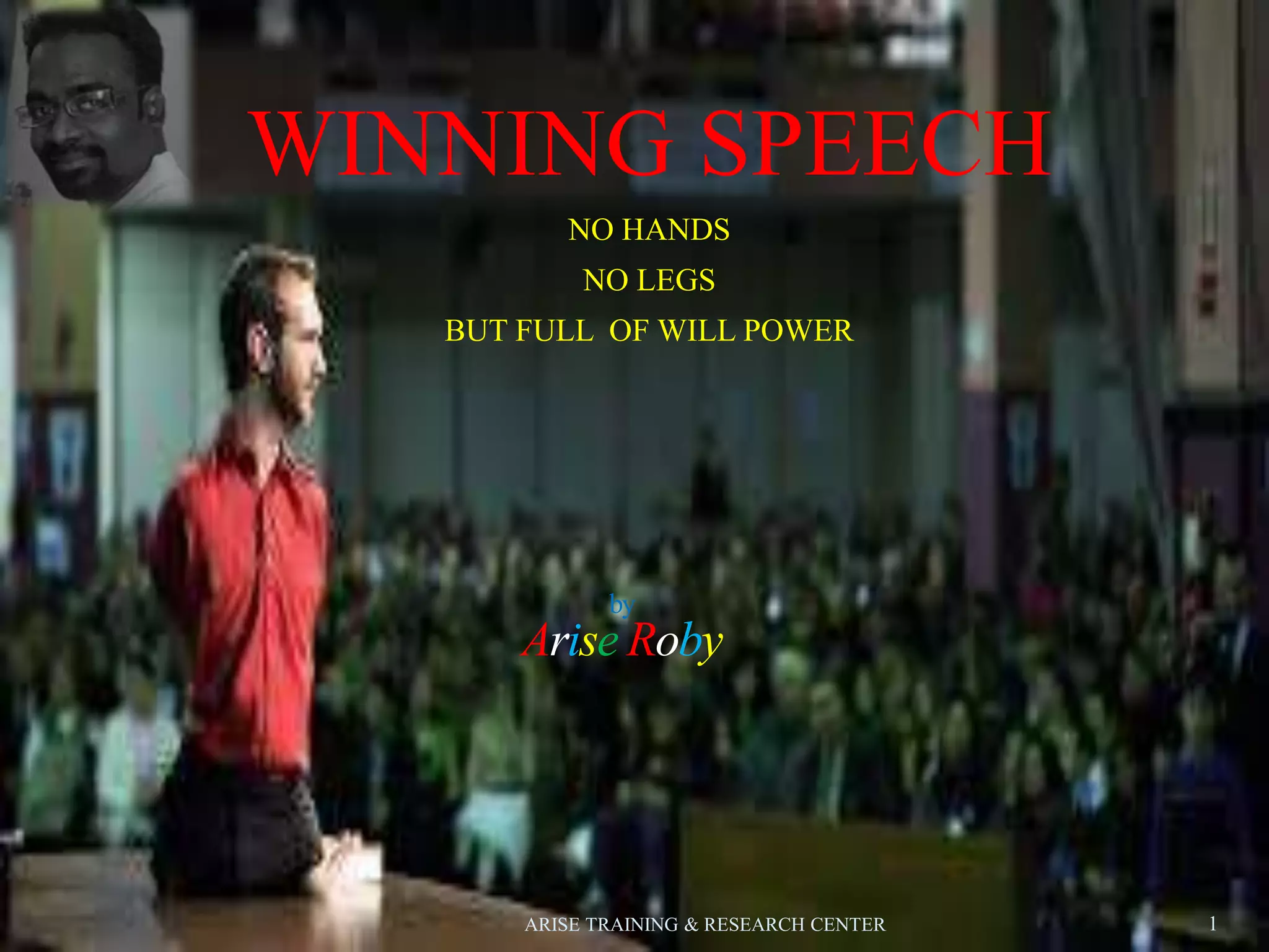Winning speech mind of will power | PPT