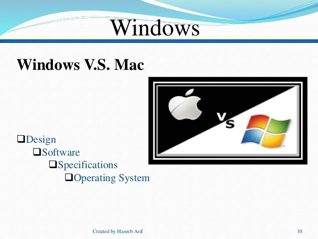 Presentation on the topic of Windows and its difference.