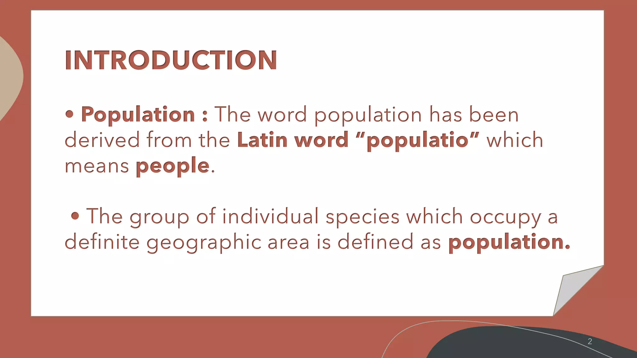 The human population and the environment: factors affecting population ...
