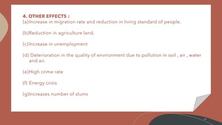 The human population and the environment: factors affecting population ...