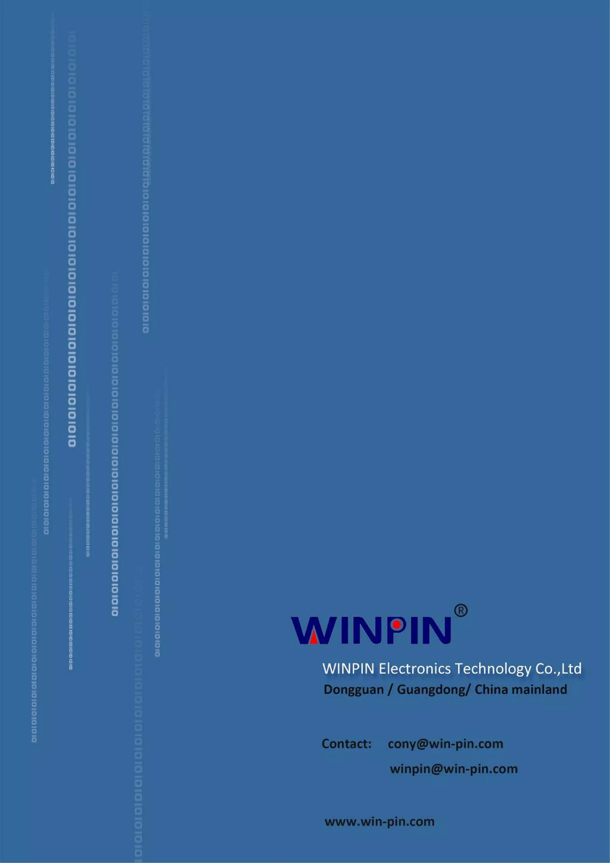 WinPin Company Introduction | PDF
