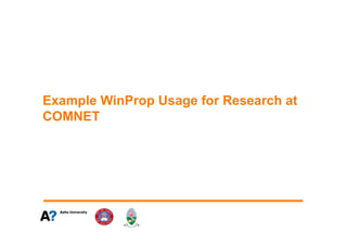 WinProp propagation modeling and network planning tool | PDF