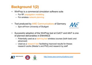 WinProp propagation modeling and network planning tool | PDF