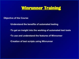 WinRunner Training | PPT