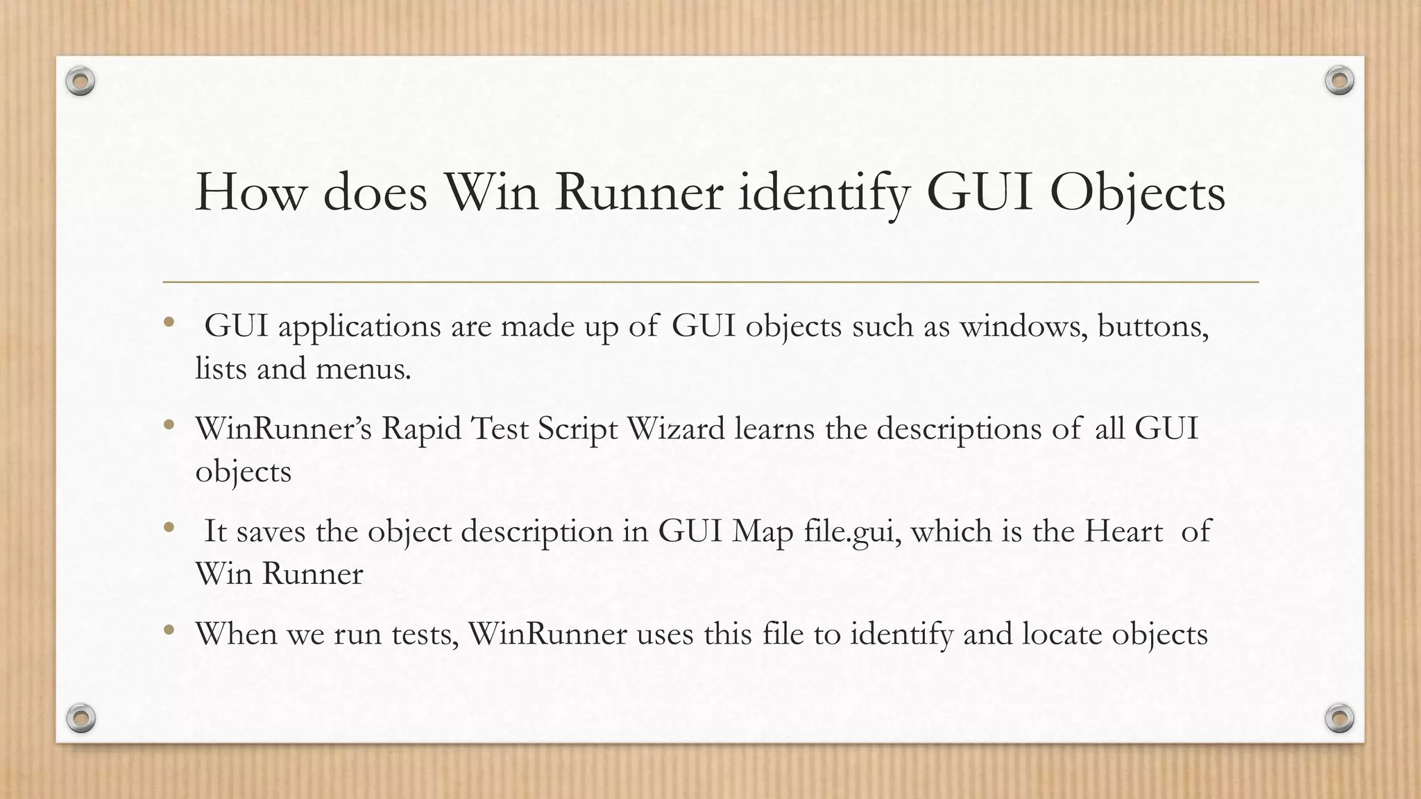 Win runner testing tool | PPTX