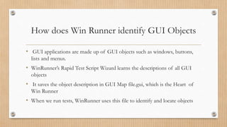 Win runner testing tool | PPTX