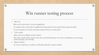 Win runner testing tool | PPTX