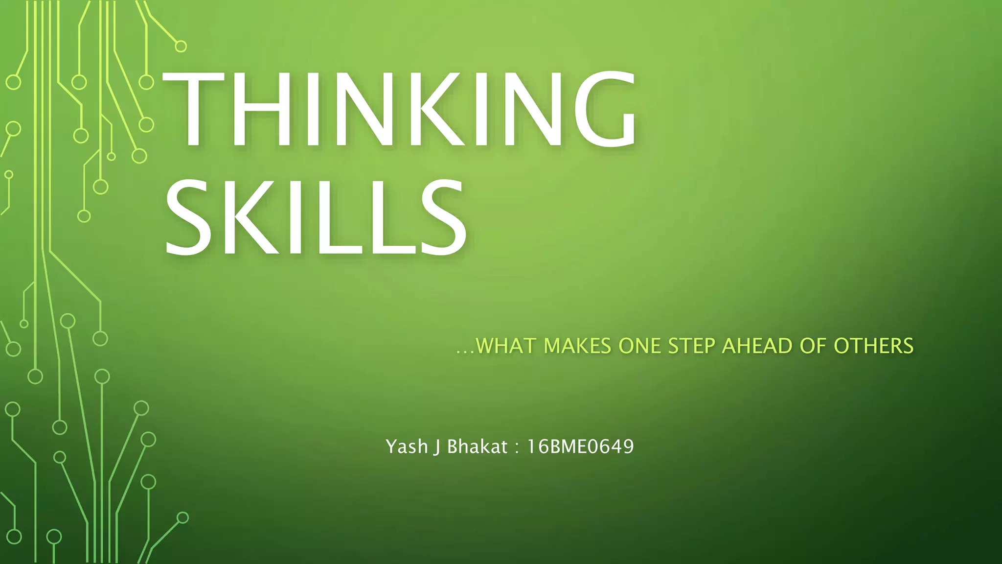 THINKING SKILLS | PPTX