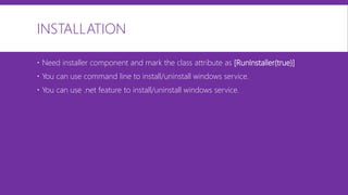 Windows service best practice | PPTX