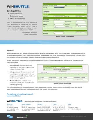 Winshuttle for Master Data | PDF