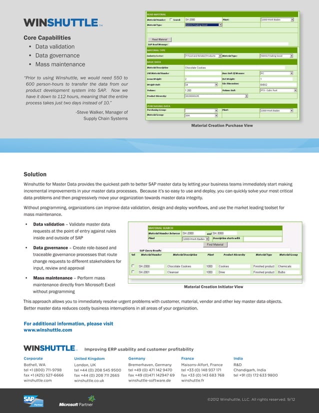 Winshuttle for Master Data | PDF