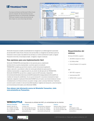 Winshuttle transaction-productbrochure-es | PDF