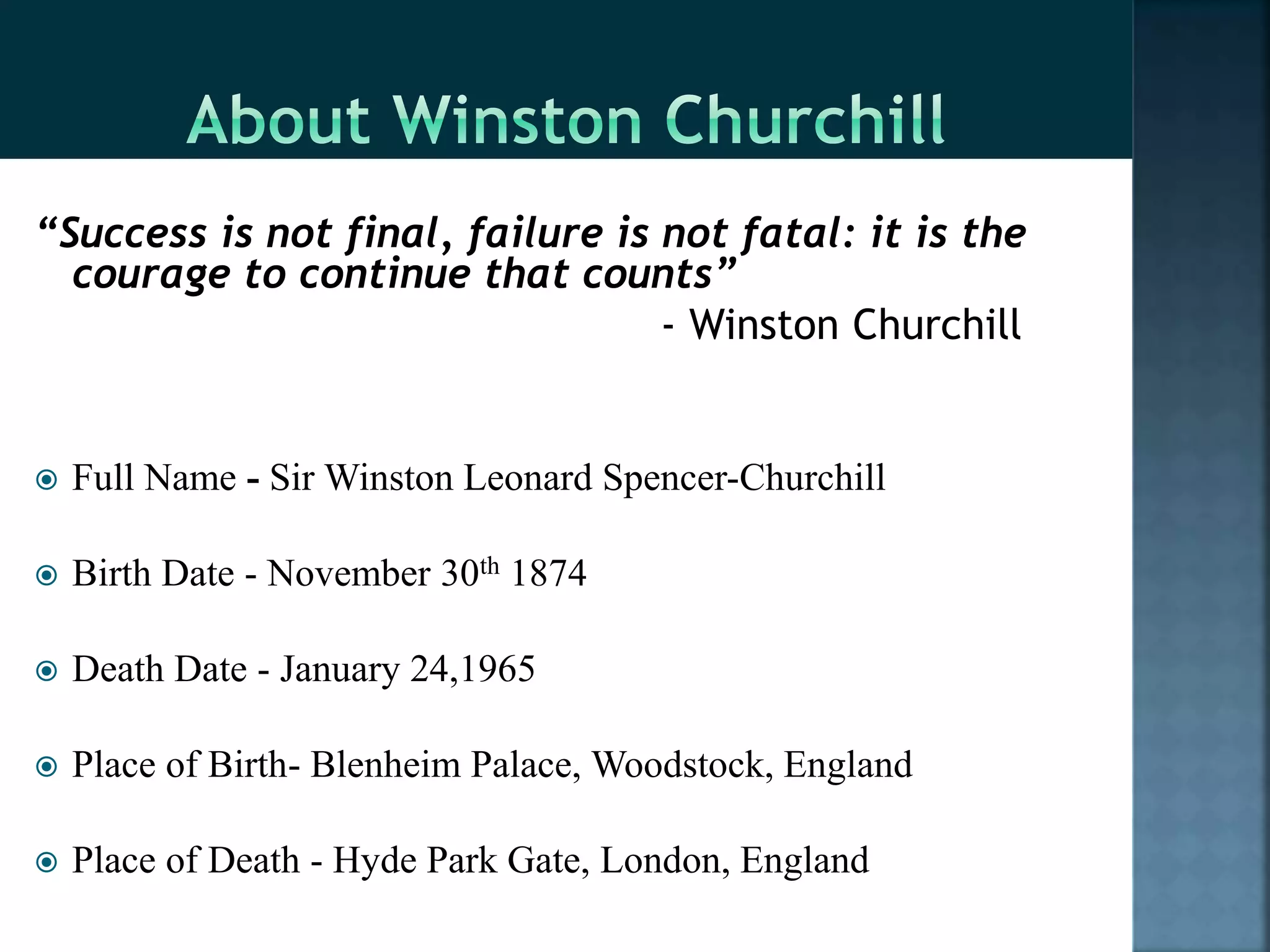 Personality traits of Winston churchill | PPTX
