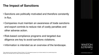 Sanctions & Export Controls: Focus on Medical Devices | PPT
