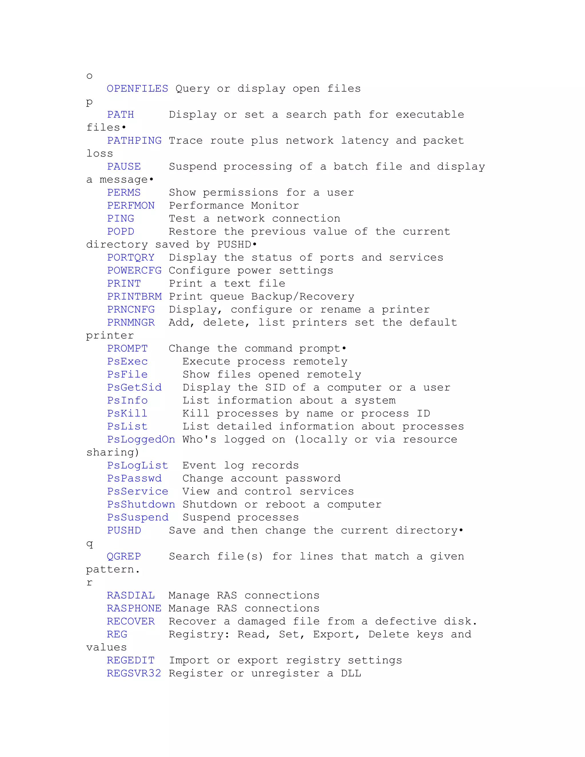 Wintel commands | PDF