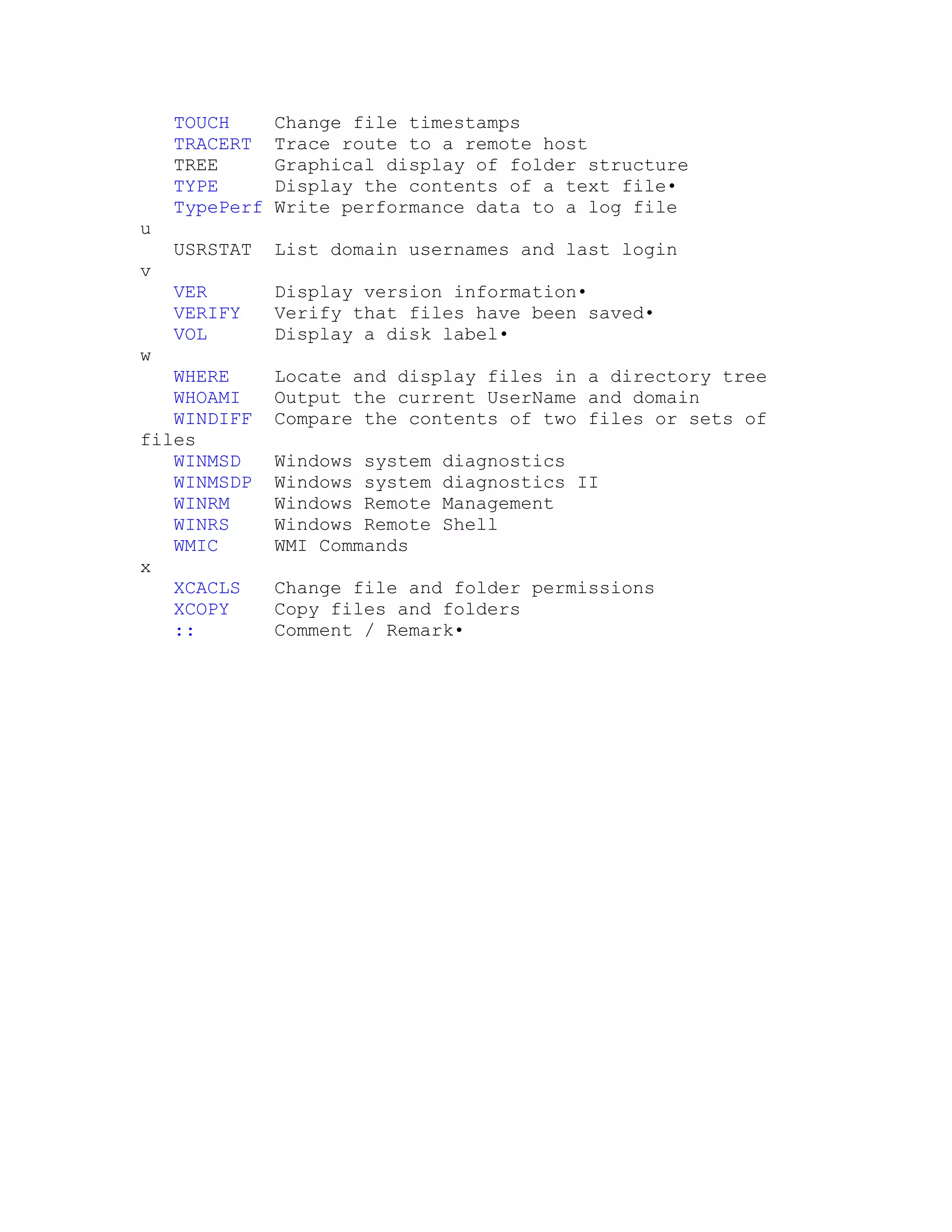Wintel commands | PDF