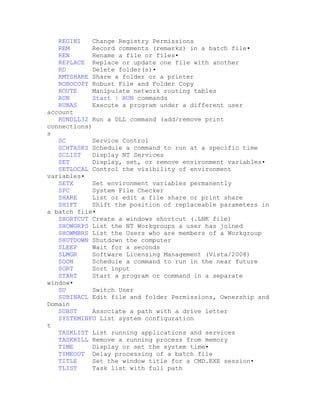 Wintel commands | PDF